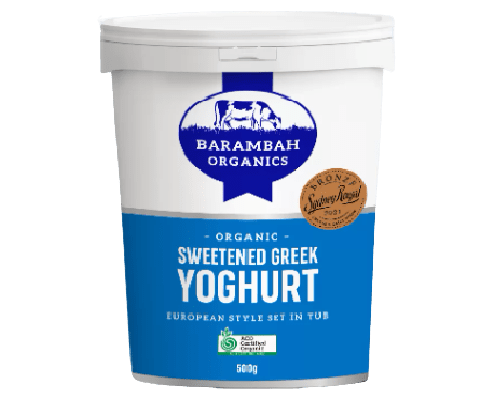 Barambah Sweet Greek Yog 500g - City Wholefood Distributor