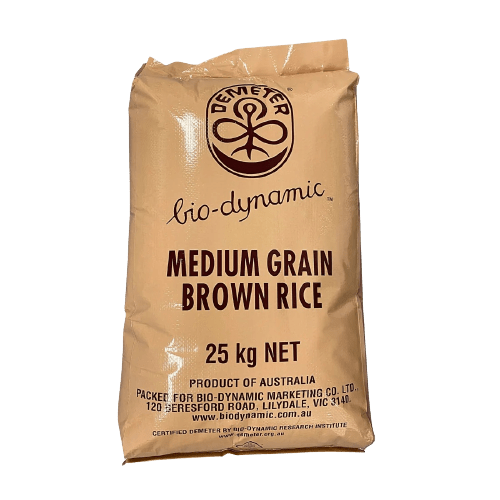 Bio Dynamic Brown Rice 25kg - City Wholefood Distributor