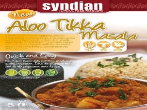 SYNDIAN ALOO TIKKA MASALA 400g - City Wholefood Distributor