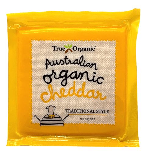 True Organic Cheddar 200g - City Wholefood Distributor