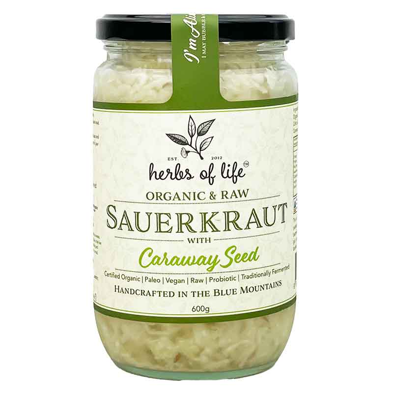 Sauerkraut Green Caraway 600g - City Wholefood Distributor