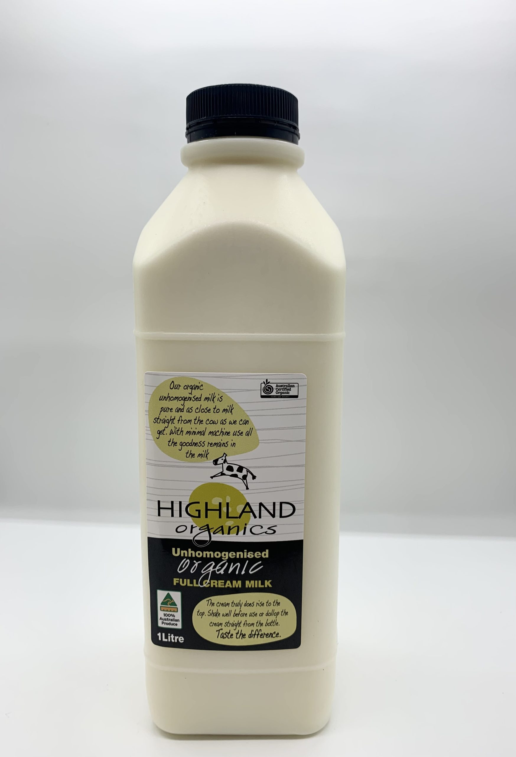 Highland Organics Fullcream Milk 1L - City Wholefood Distributor